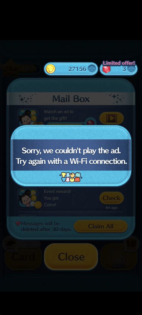 I Have Been Getting This Error Message After I Watch The Entire Ad So I