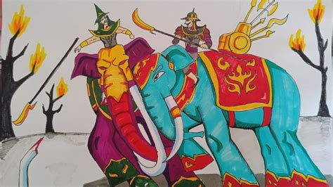 วาดรูปก้านกล้วย พุ่งชน งวงแดง เรื่องก้านก้วย Youtube