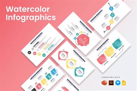 Watercolor Infographic Templates Powerpointx Slides Keynote Powerpoint