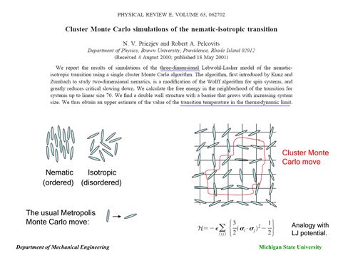 Lecture Ensembles And Free Energy In Monte Carlo Simulations Ppt