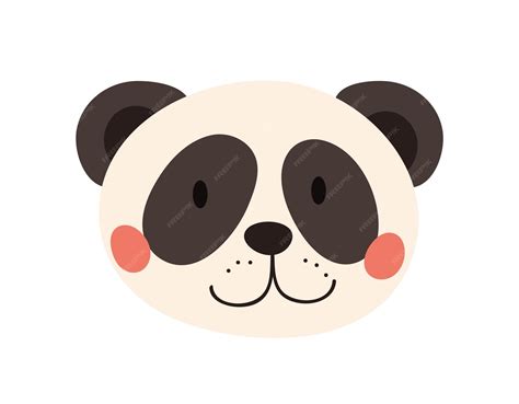 Premium Vector Cute Panda Head