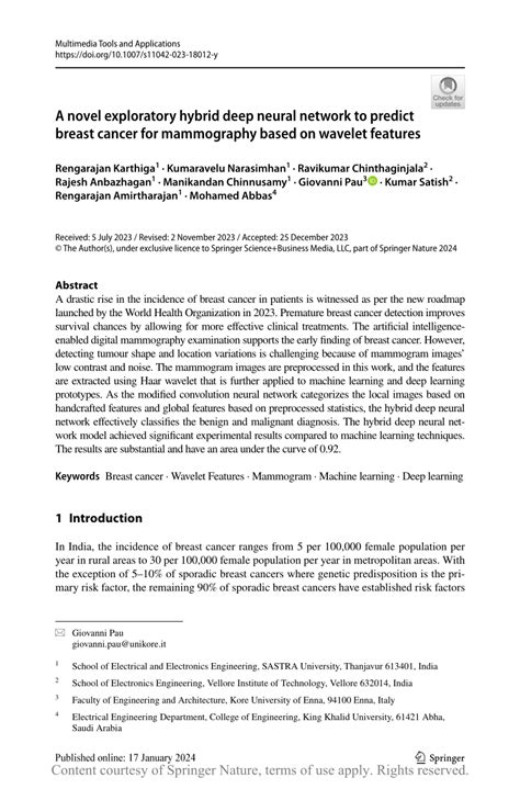 A Novel Exploratory Hybrid Deep Neural Network To Predict Breast Cancer For Mammography Based On