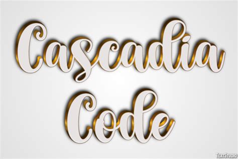 Cascadia Code Text Effect And Logo Design Font