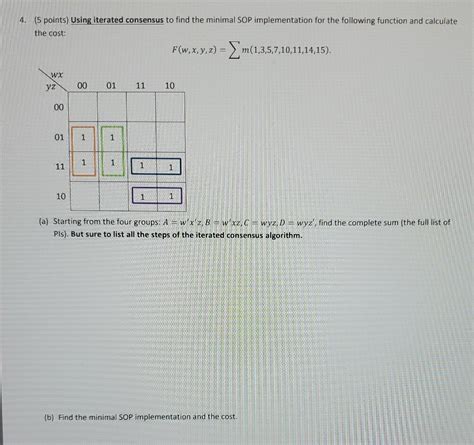 Solved 4 5 Points Using Iterated Consensus To Find The