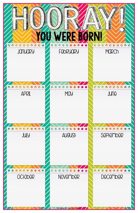 Classroom Birthday Chart Free Printable Templates Printable