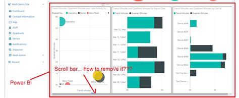 my embedded report shows a scroll bar how to cont microsoft power bi community