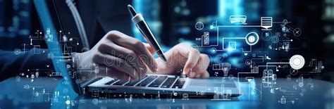 Hands Typing On Keyboard Programming Online Database Data Processing Center Concept Stock