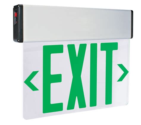 LED Edge Lit Exit Sign With Battery Backup ELCO Lighting