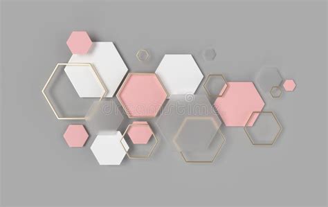 hexagonal abstract background depth of field effect modern cellular