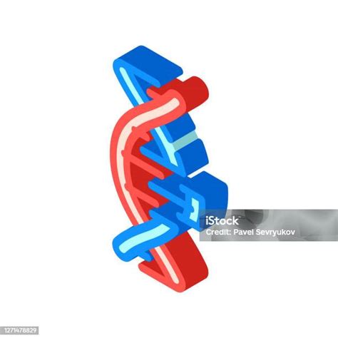 Dna Code Isometric Icon Vector Illustration Stock Illustration