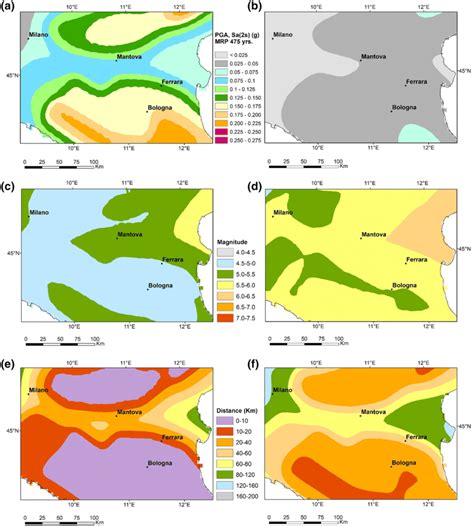 Left Column PGA Hazard Map For A Mean Return Period Of Years A Download Scientific