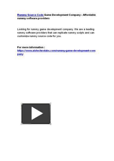 Ppt Rummy Source Code Game Development Company Affordable Rummy