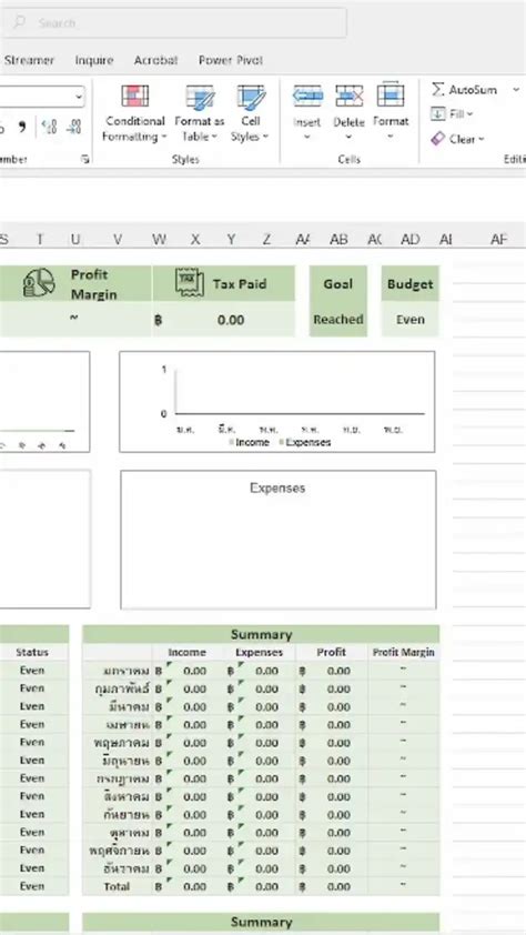 ดาวน์โหลดไฟล์ Excel ตาราง รายรับ รายจ่าย สำหรับการบริหารเงิน