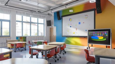 Digital Presentation Boards For Modern Classrooms Stock Illustration Illustration Of Lectures