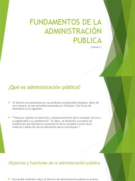 Semana 5 Fundamentos De La Administración Publica Pdf