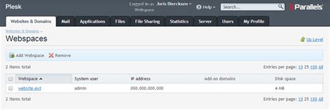 Add A New Hosting To Your VPS With Plesk Combell Support