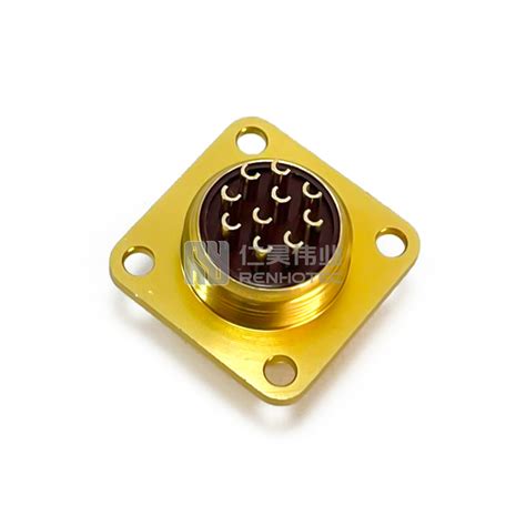 Threaded Pc10zj 10 Pin Male Flange Socket Solder Cups