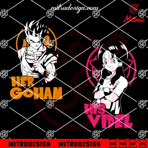 Her Gohan His Videl Svg Dragon Ball Gohan Couple Svg For Shirts Dinosvg