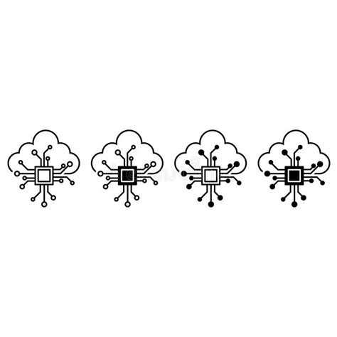 Iot Icon Vector Cloud Service Illustration Sign Smart Digital Symbol