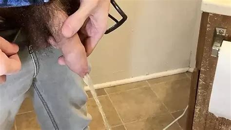 Very Hairy Uncut Dick Spraying Piss In The Shower Until It Gets Hard Xhamster