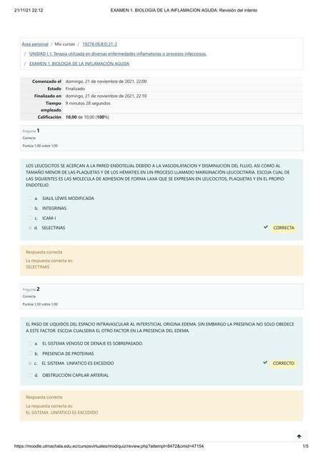 Biología De La Inflamación Aguda Bryan Elera Portillo Udocz
