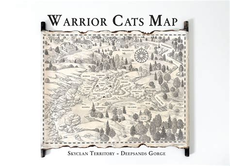 Warrior Cats Map Of The Deepsands Gorge Skyclan Territory Warrior