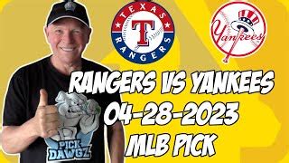 Texas Rangers Vs New York Yankees 4 28 23 Mlb Free Pick Mlb Betting