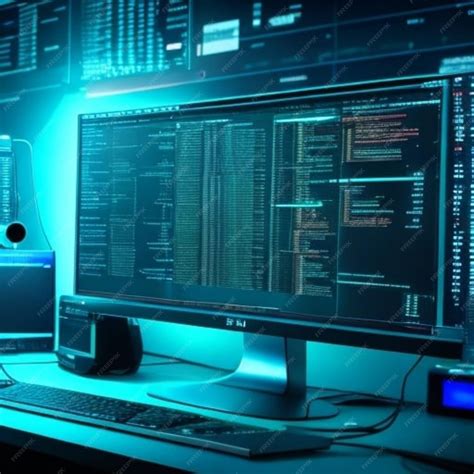 Premium Ai Image Software Development Background With Codding Aigenerated