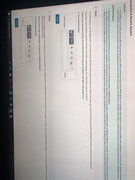 Introduction To Numeric Answers Tolerance For
