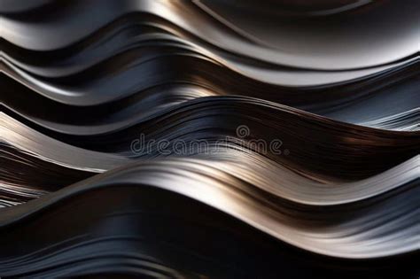 Smooth Flowing Liquid Metal Waves Texture Abstract Background Wallpaper Stock Illustration