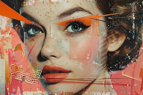 Premium Photo Vibrant Collage Pop Art Retro Graphic Reminiscent Of
