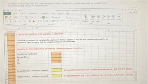 solved given the accompanying sample data use excel s