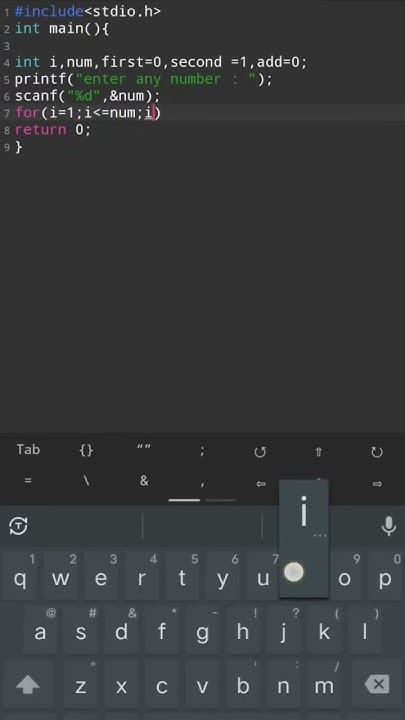 Fibonacci Series C Programming Youtube
