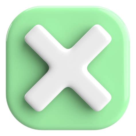 premium photo 3d close button cross sign 3d illustration