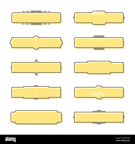Text Banner Template Simple Text Frame Modern Style Rectangle Line Border Frame For Text Stock