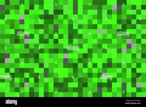 Pixel Texture Background With Grass Blocks Green Cubes Seamless