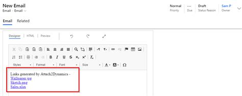Direct Email The Files As Attachments Or Links To Documents From Within