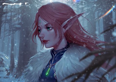 Beautiful Elf Girl Digital Art 4k Pc Hd Wallpaper Rare Gallery