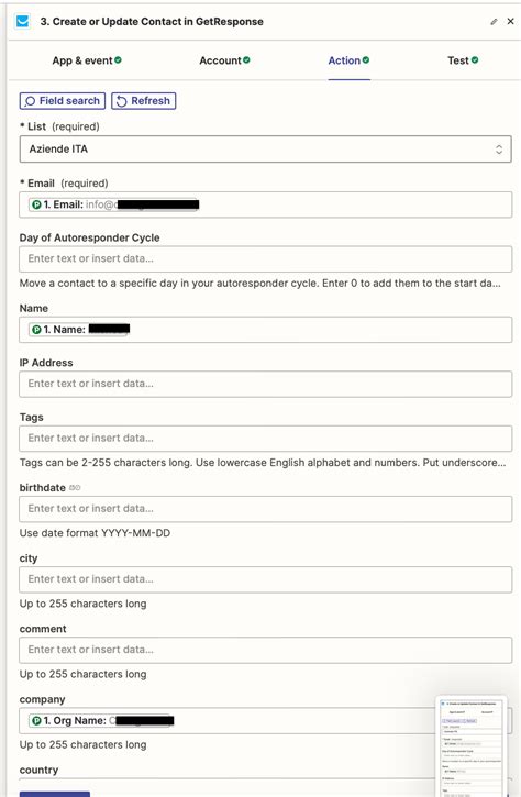 Getresponse Error Code303fieldnameetichettamessagevalue