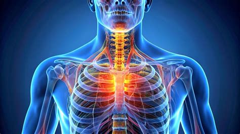 Xiphoid Process Anatomy For Medical Concept 3d Rendering Stock
