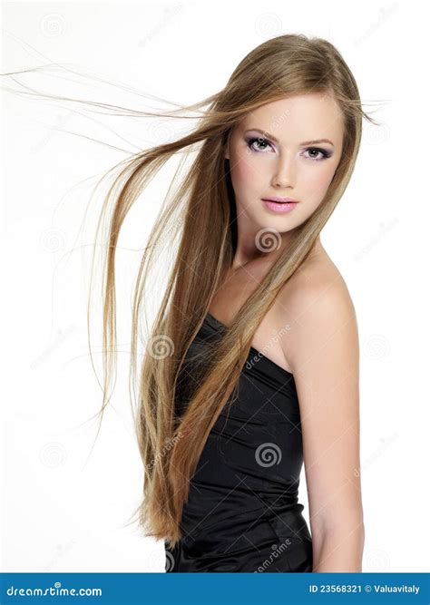 Beautiful Girl With Long Hair Stock Image Image Of Sensual Long