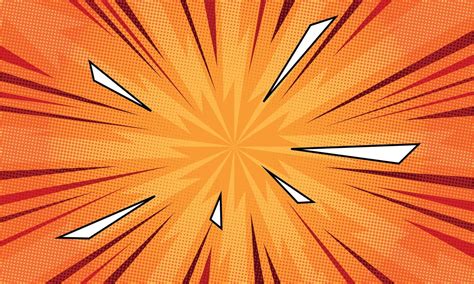 Flat Comic Explosive Background With Halftone Effect 17718682 Vector