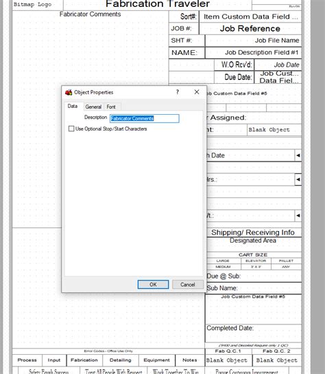 reinstate the data tab for the blank object used in report creation