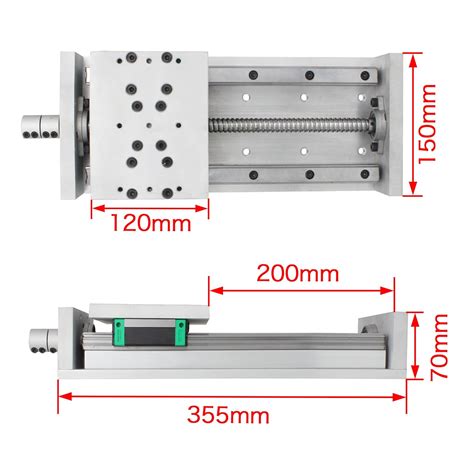 Buy RATTMMOTOR CNC 200mm Stroke Linear Stage Motion Actuator 150mm Width X Y Z Axis Cross