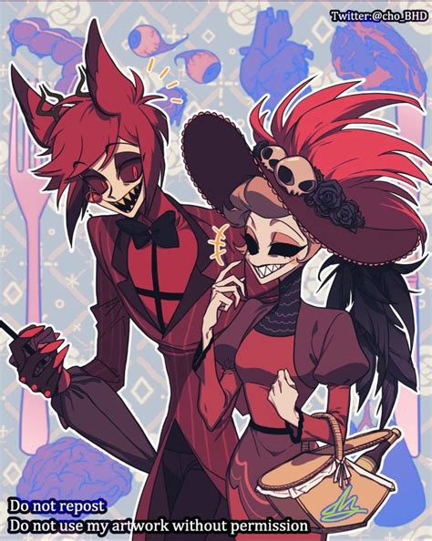 Hazbin Hotel Alastor X Rosie Monster Hotel Hotel Art Character Design