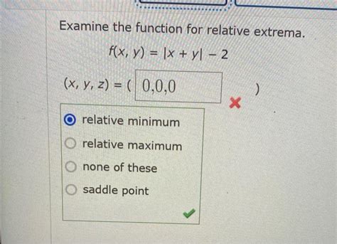 Solved Examine The Function For Relative Extrema