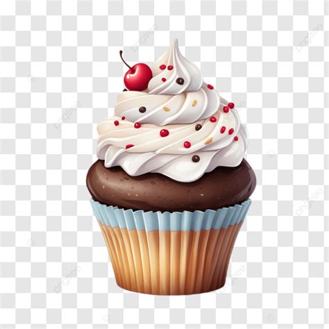 파란색과 분홍색 아이싱 체리를 얹은 컵케이크 파란색과 분홍색이 들어간 컵케이크 위에 아이싱과 체리 디저트 Png 일러스트 및 이미지 에 대한 무료 다운로드 Pngtree