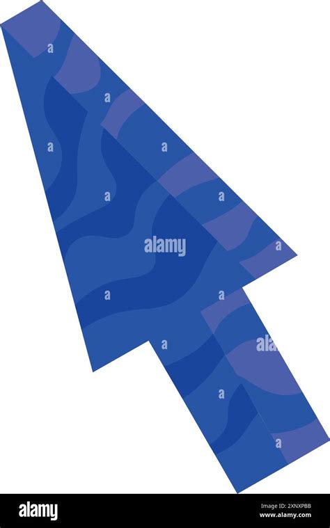 Blue Cursor Is Pointing Something Interesting On White Background Stock