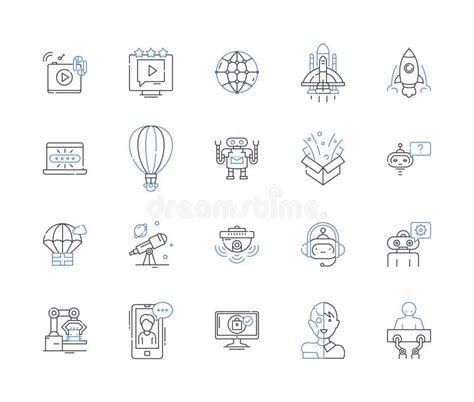 Web Analytics Line Icons Collection Data Traffic Conversion Seo