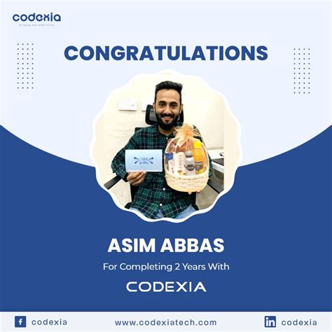 codexia technologies on linkedin congratulations workanniversaries codexia